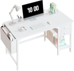 Lufeiya Desks: L-Shaped, Small & White Computer Tables for Home Office